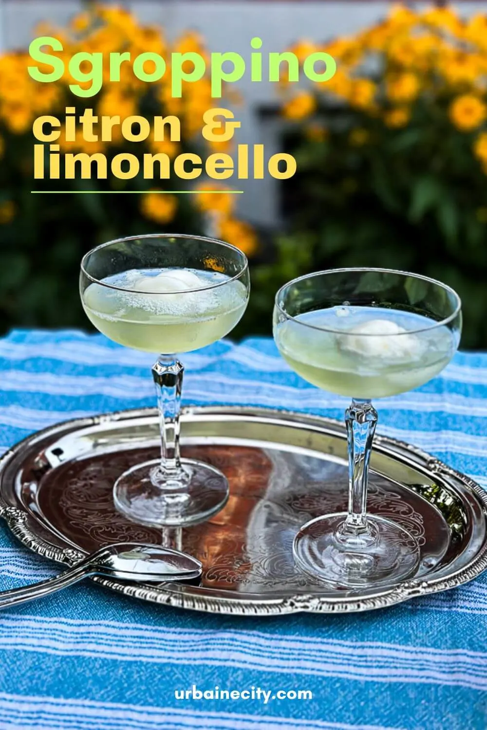Sgroppino au limoncello : cocktail au sorbet citron et prosecco ...